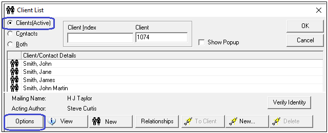 Clients - How to View Active & Inactive Clients