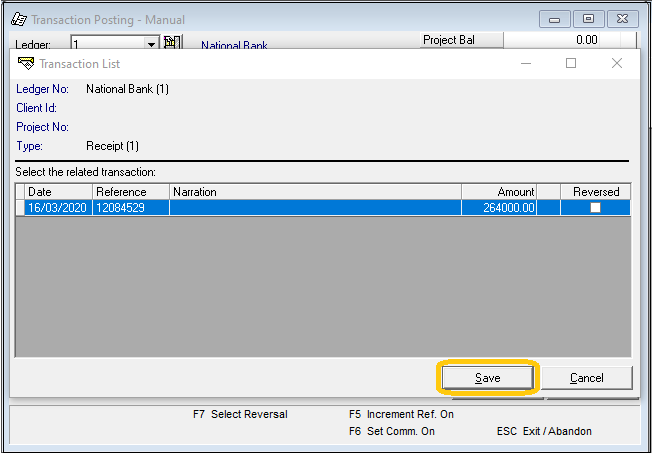 Reverse Transactions